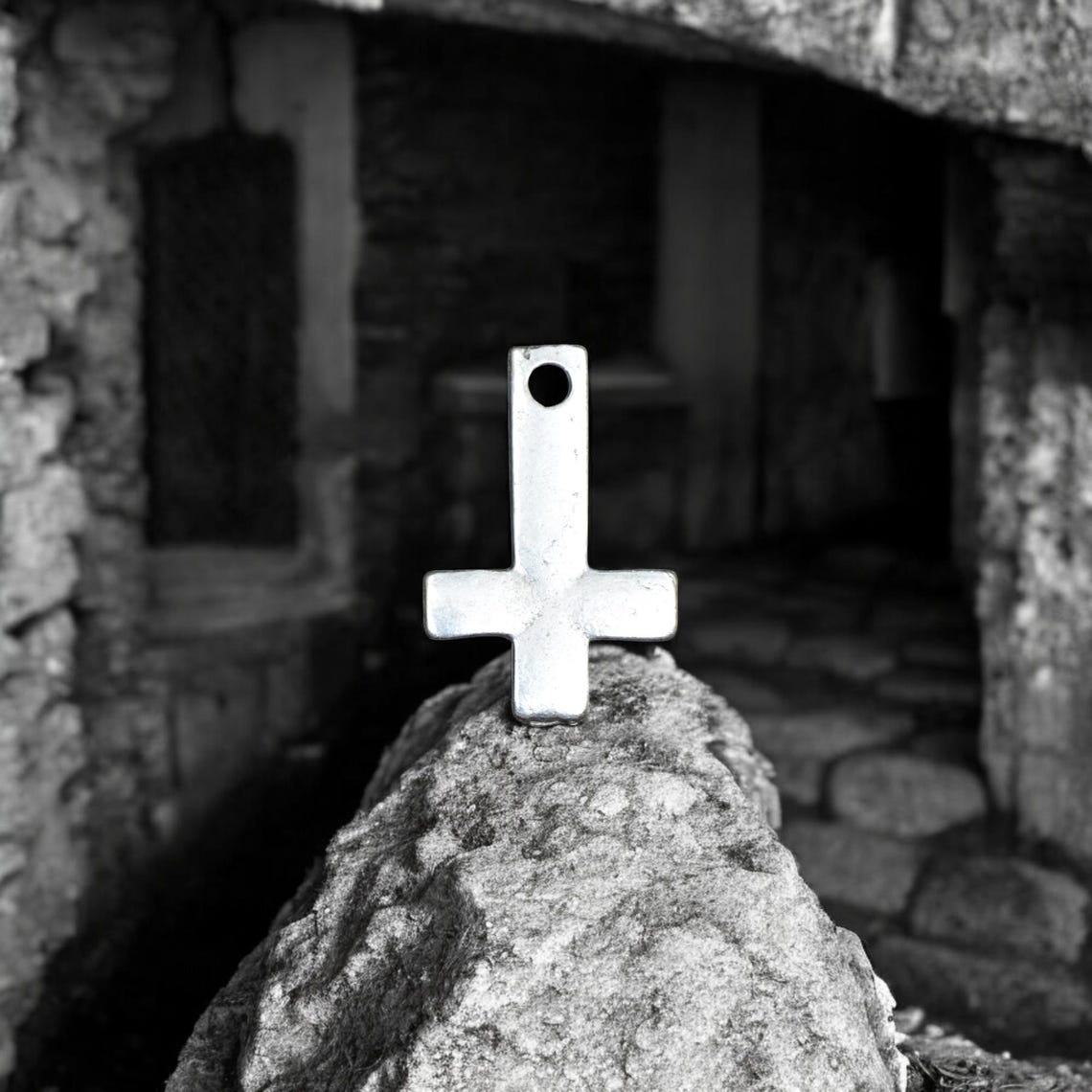 Petrine Cross Necklace, St. Peter's Cross Pendant, Christian and Gothic ...