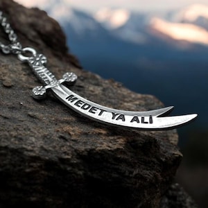 Zulfiqar Sword - Caliph Ali Sword Necklace - Hazreti Ali Pendant ...