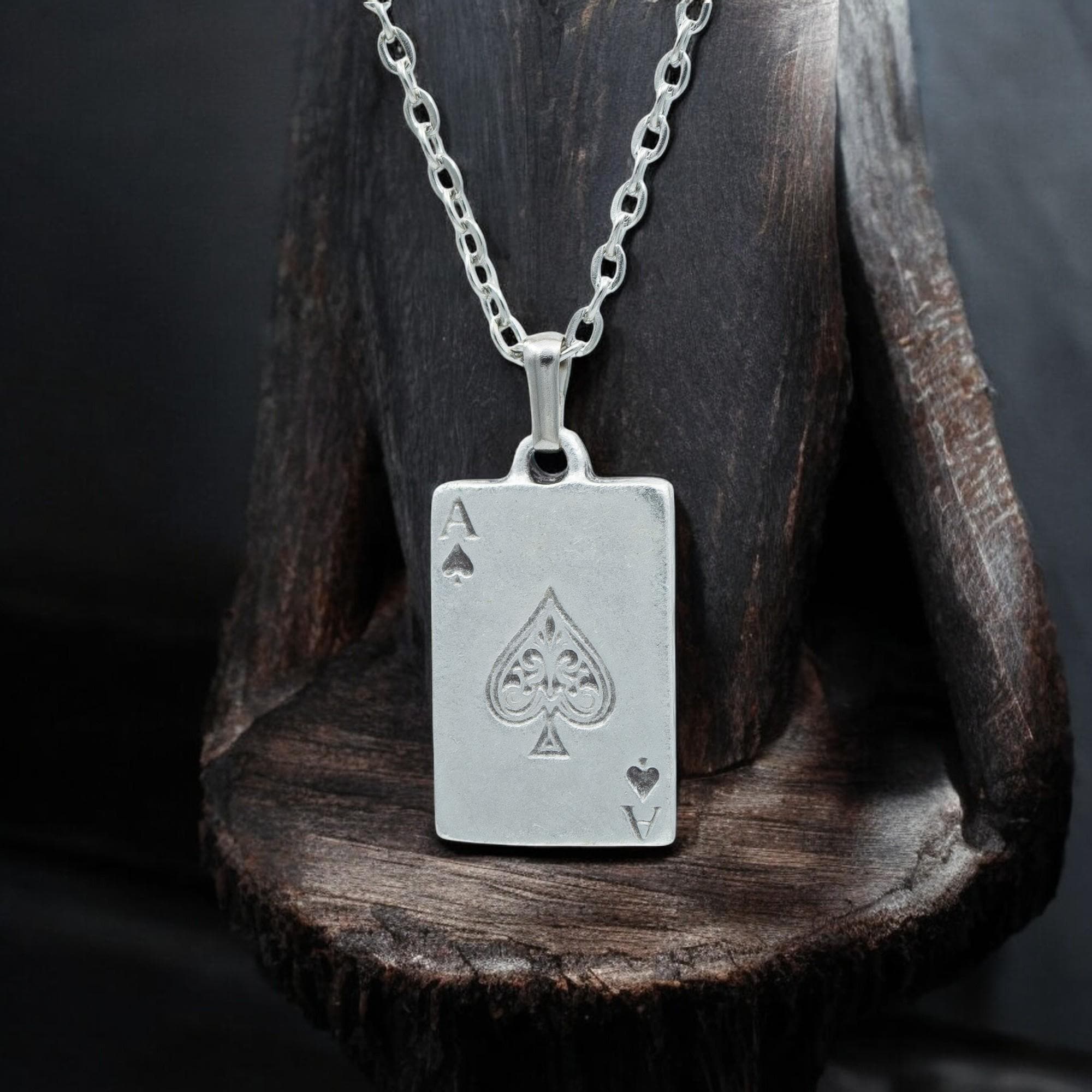 Ace of Spades Necklace, Card Symbol Pendant, Edgy Jewelry, Unique Gift ...