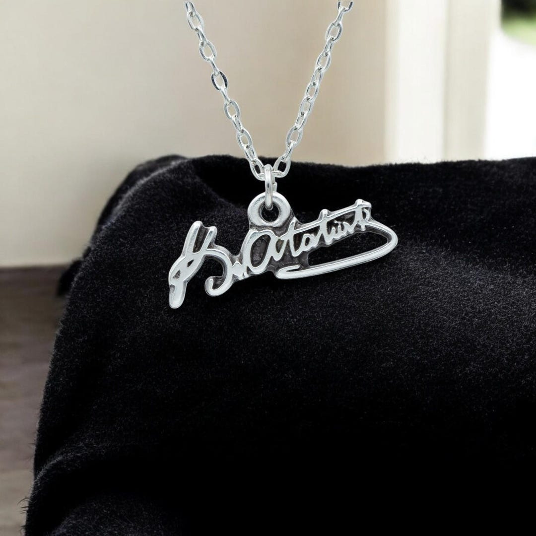 Mustafa Kemal Atatürk Signature Necklace, Turkish Leader Pendant ...