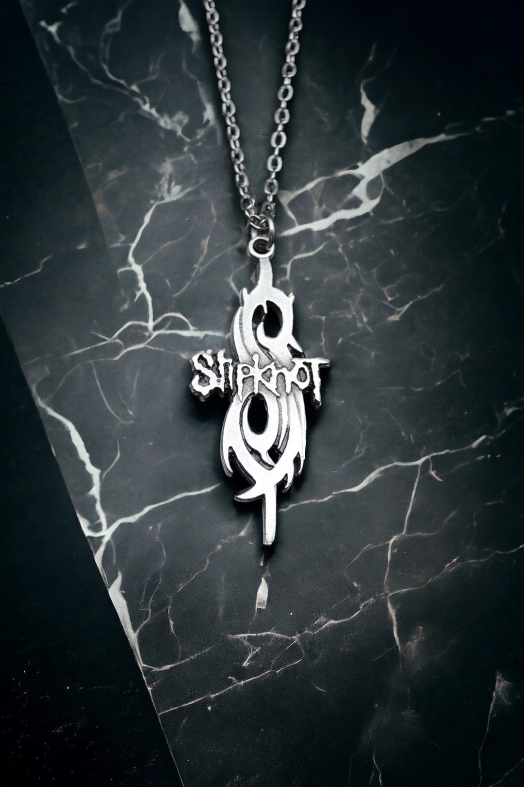 Slipknot Logo Necklace, Heavy Metal Band Logo Necklace, Band Symbol ...