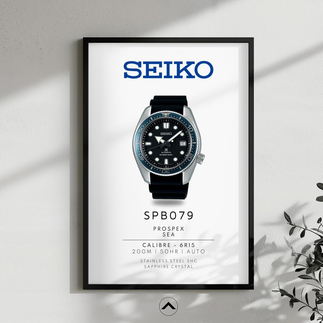 Seiko SNJ039 Watch Poster, Seiko Poster Watch Print, Horology Wall Art ...
