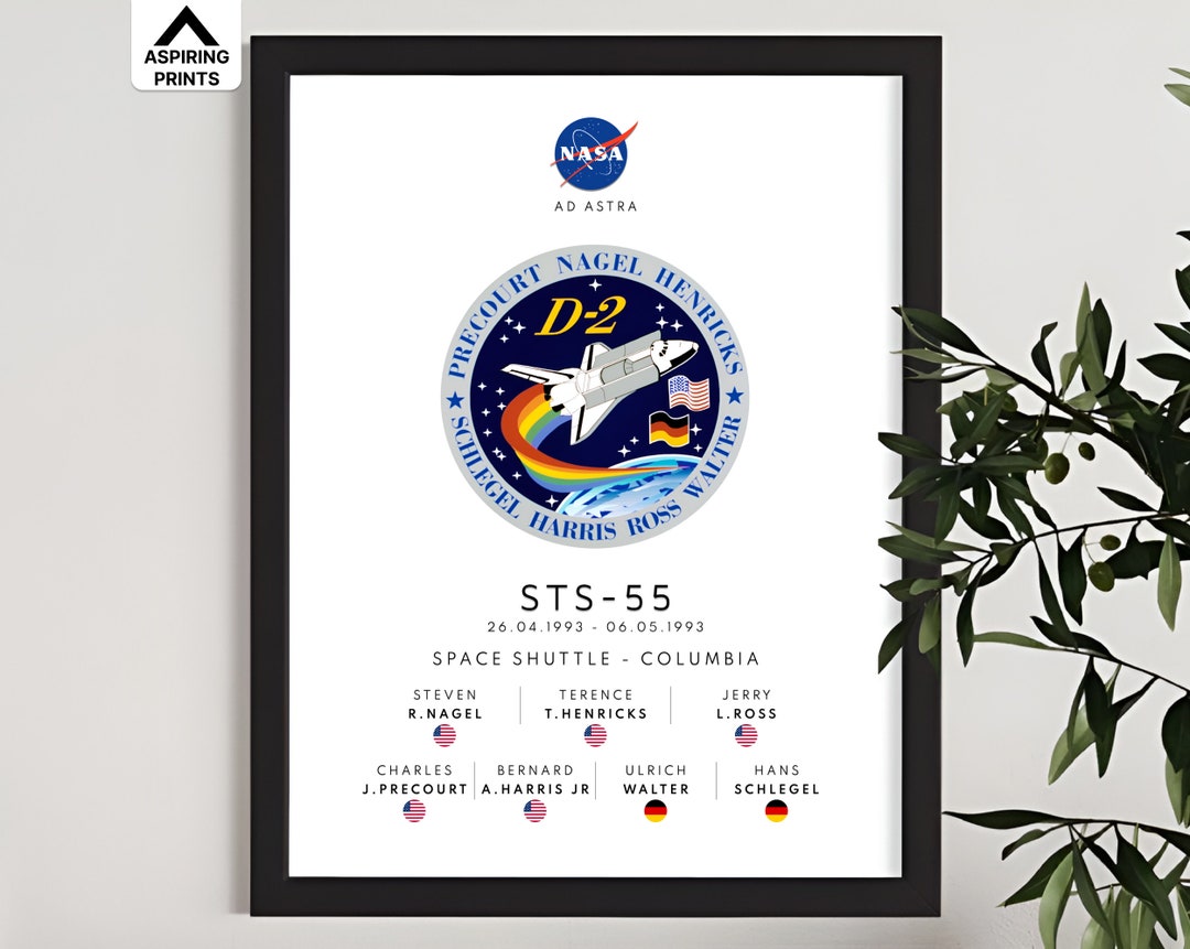 NASA Space Shuttle Poster, Space Exploration Decor, European Space ...