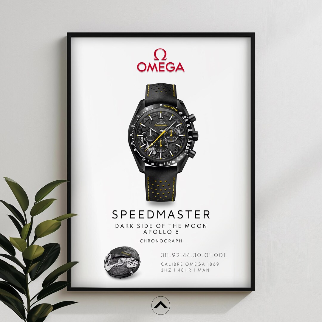 Omega Speedmaster Moonwatch Apollo 8 Watch Poster, Omega Chronograph ...