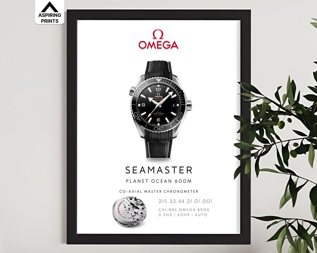 Omega Seamaster Planet Ocean Poster Art, Vintage Omega Chronometer ...