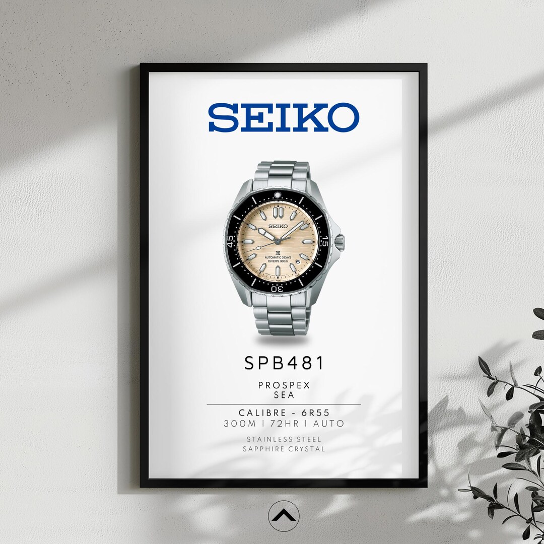 Seiko SPB481 Watch Poster, Seiko Poster Watch Print, Horology Wall Art ...
