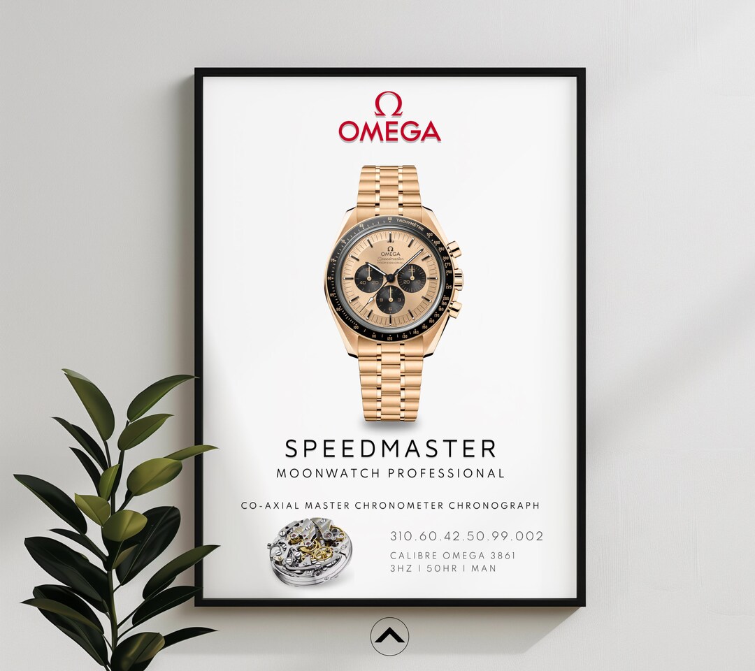 Omega Speedmaster Moonwatch Poster, Speedmaster Professional, Vintage ...