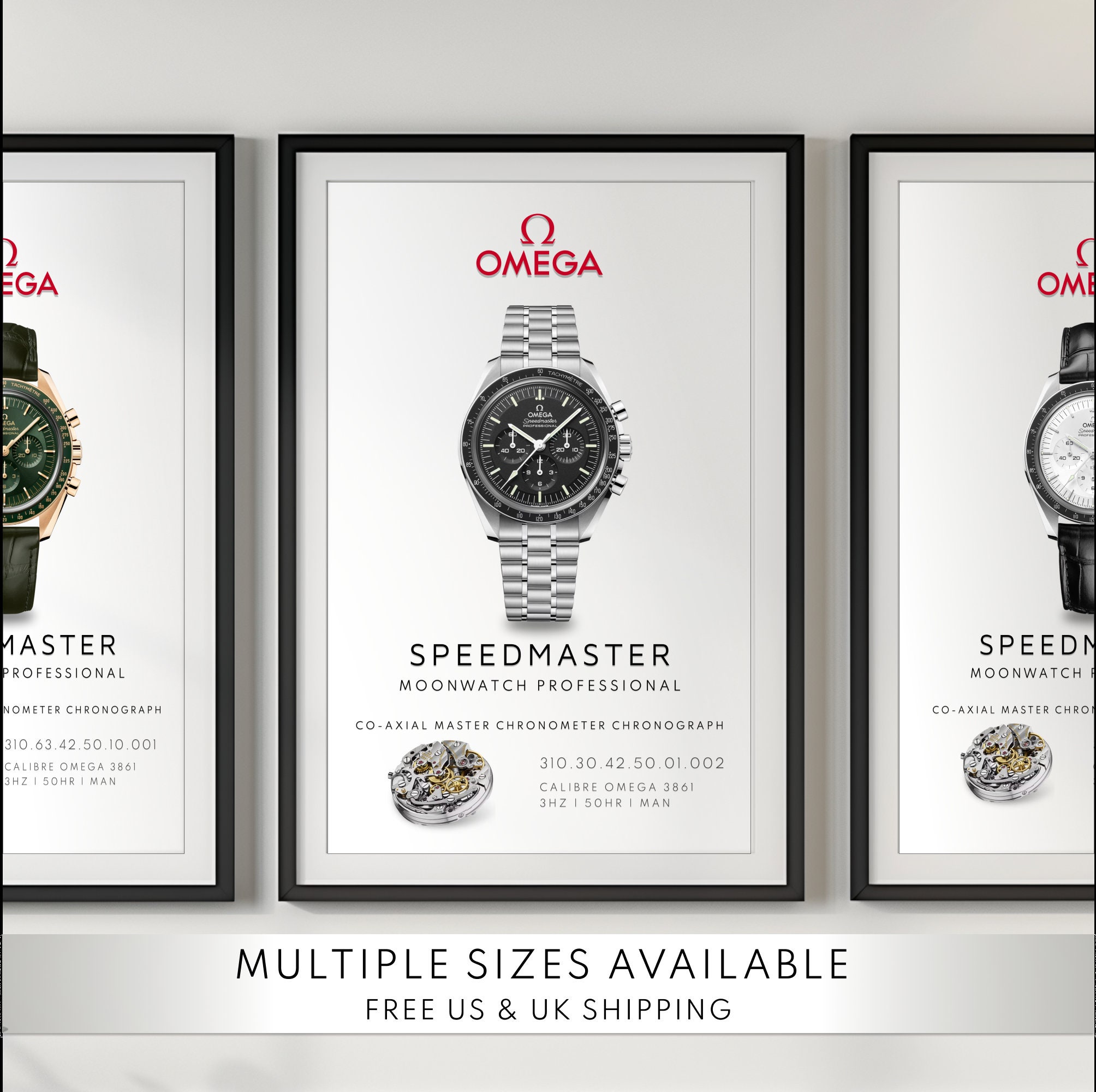 Omega Speedmaster Moonwatch Poster, Speedmaster Professional, Vintage ...