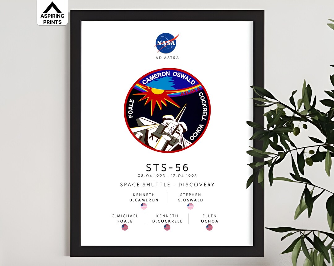 NASA Space Shuttle Poster, Space Exploration Decor, European Space ...
