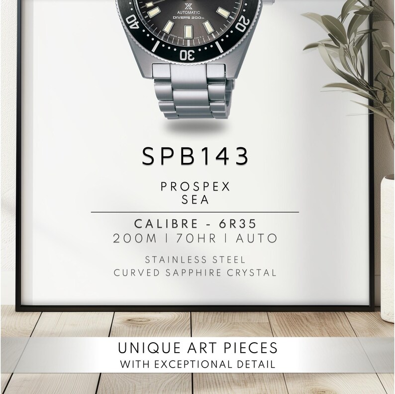Seiko SPB143 Watch Poster, Seiko Poster Watch Print, Horology Wall Art ...