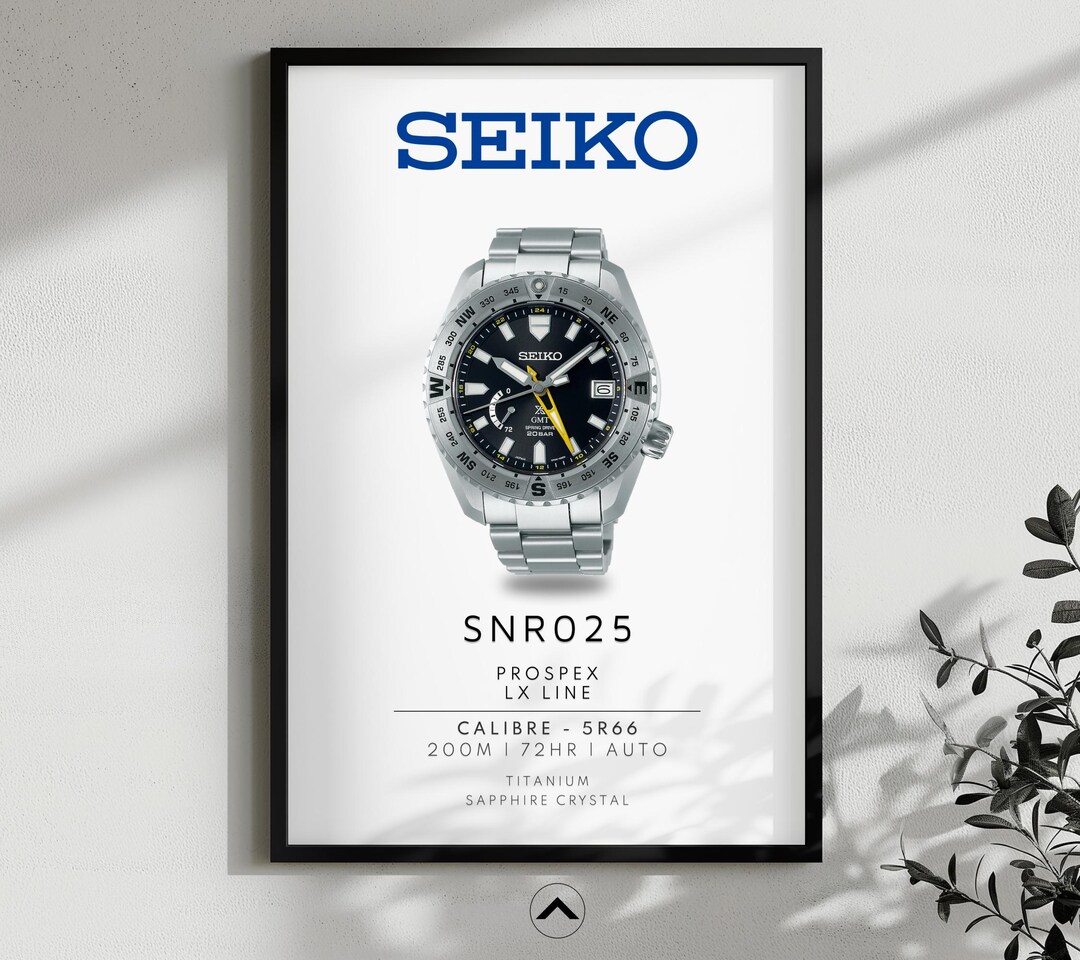 Seiko SNR025 Watch Poster, Seiko Poster Watch Print, Horology Wall Art ...