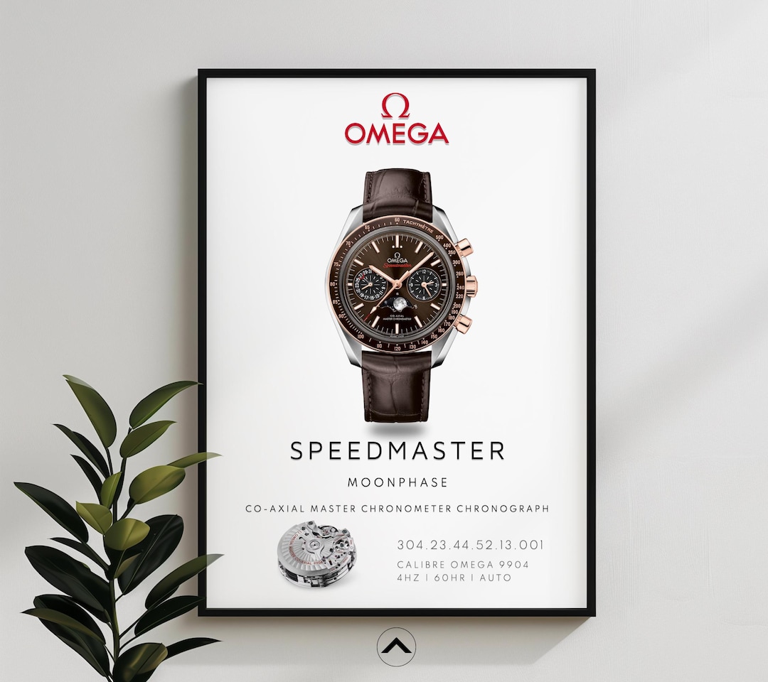 Omega Speedmaster Moonphase Watch Poster, Omega Chronograph Luxury ...