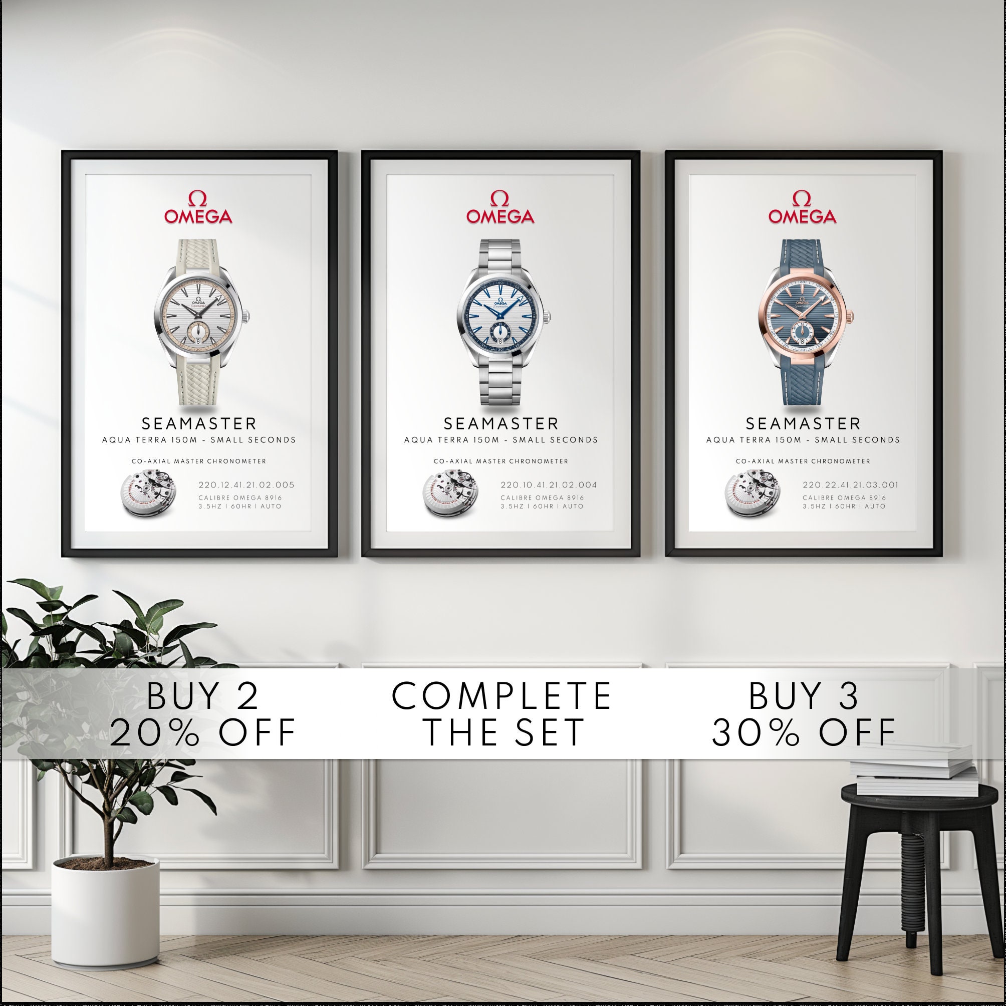 Omega Seamaster Aqua Terra Poster, Vintage Omega Chronometer Luxury ...