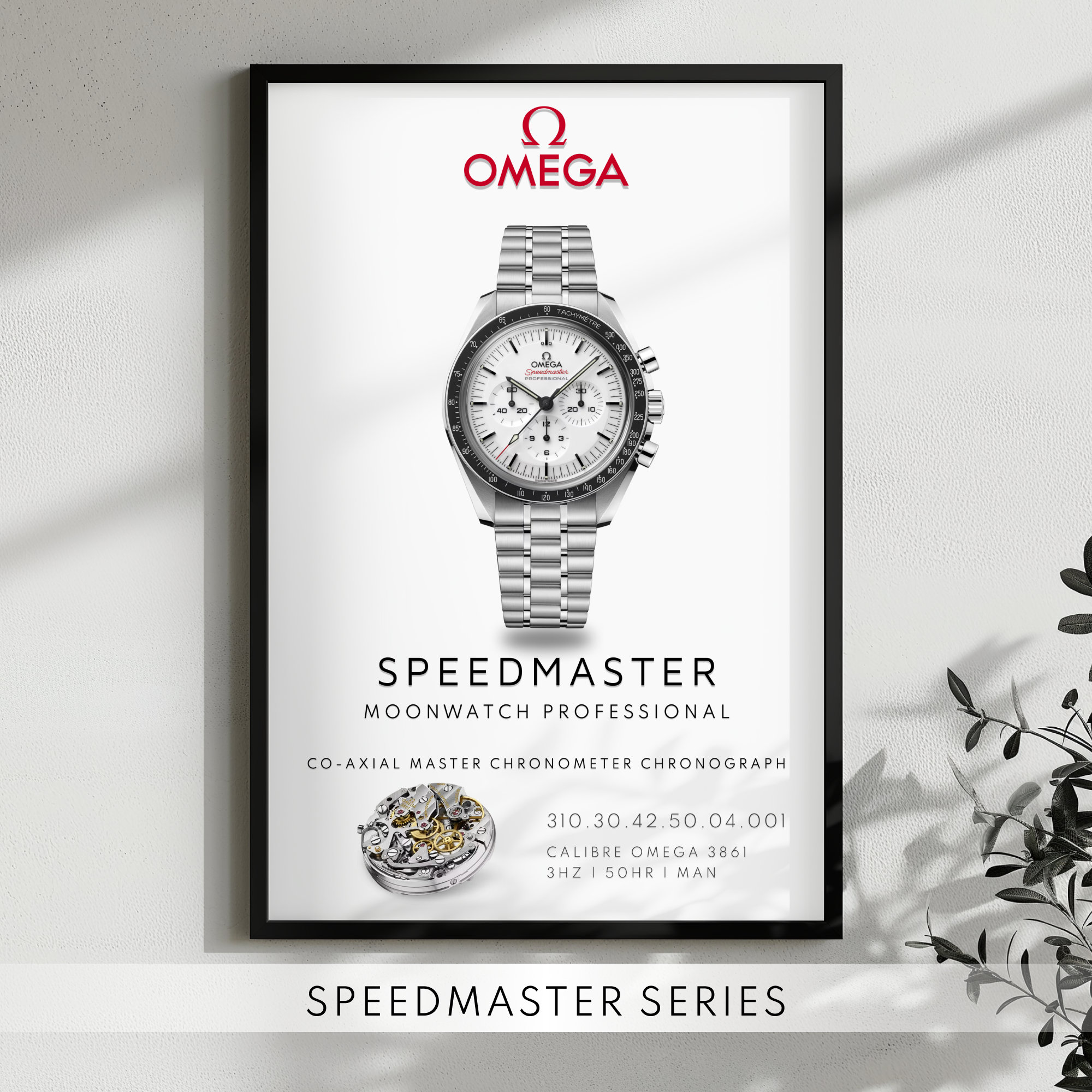 Omega Speedmaster Moonwatch Poster, Speedmaster Professional, Vintage ...