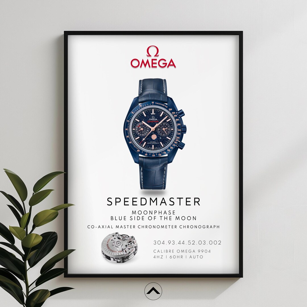 Omega Speedmaster Moonphase Watch Poster, Omega Chronograph Luxury ...
