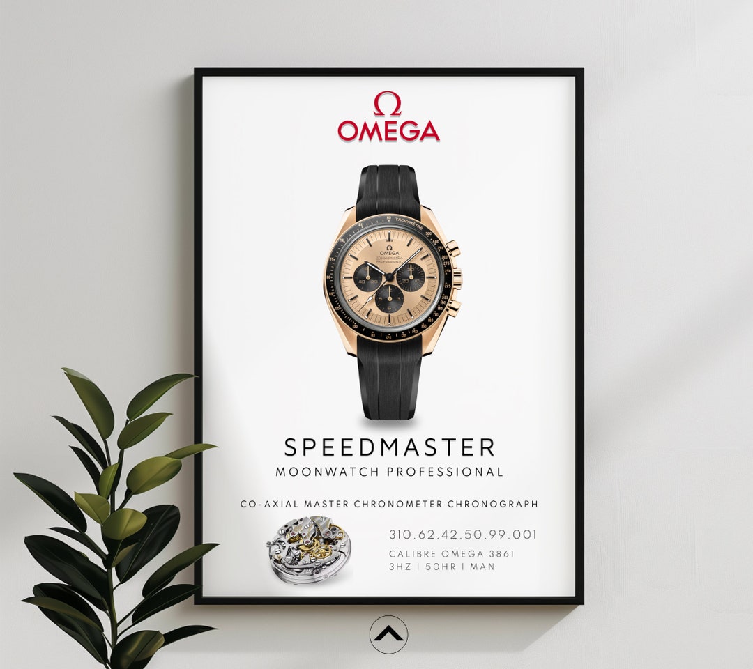 Omega Speedmaster Moonwatch Poster, Speedmaster Professional, Vintage ...