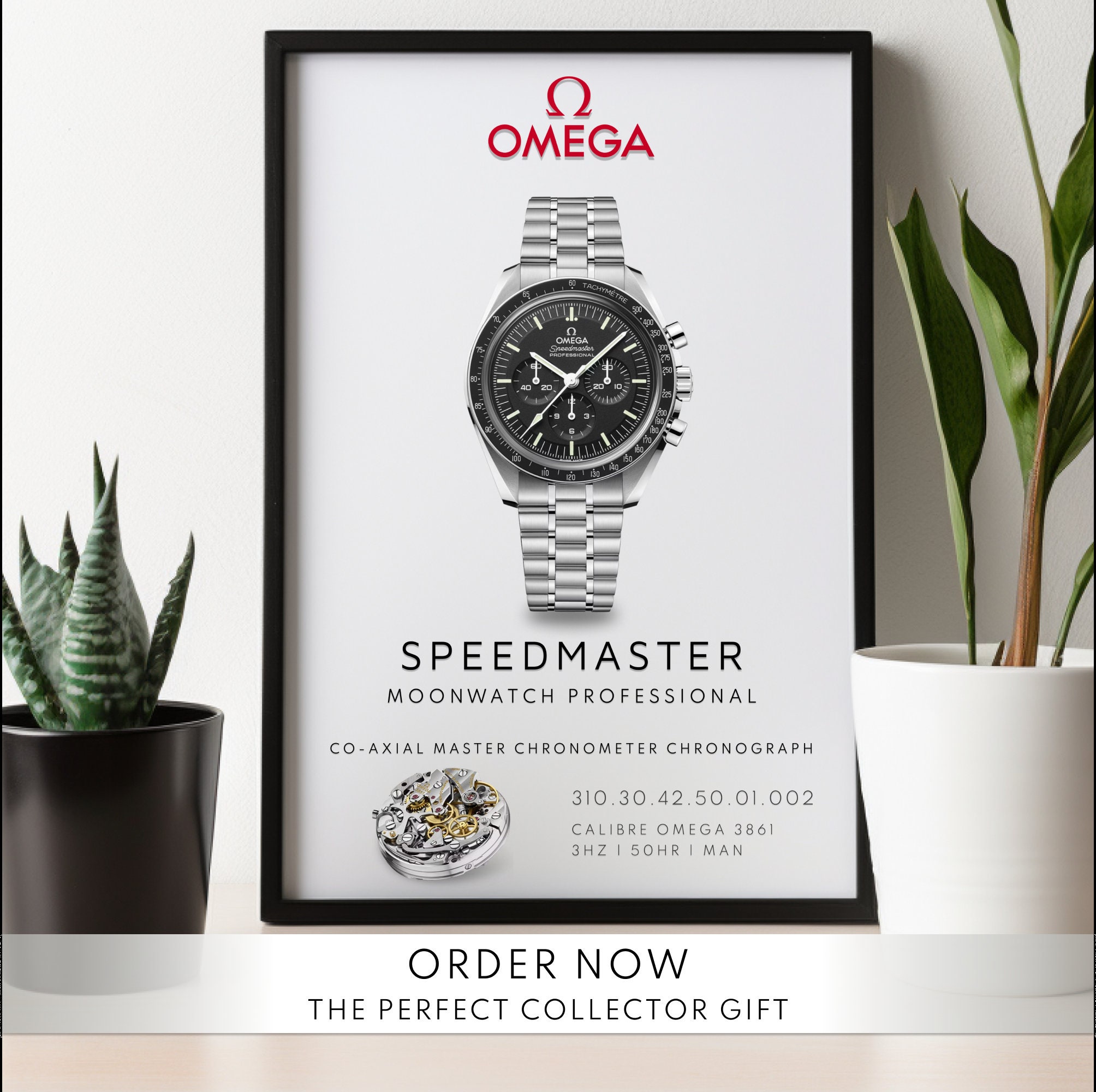 Omega Speedmaster Moonwatch Poster, Speedmaster Professional, Vintage ...