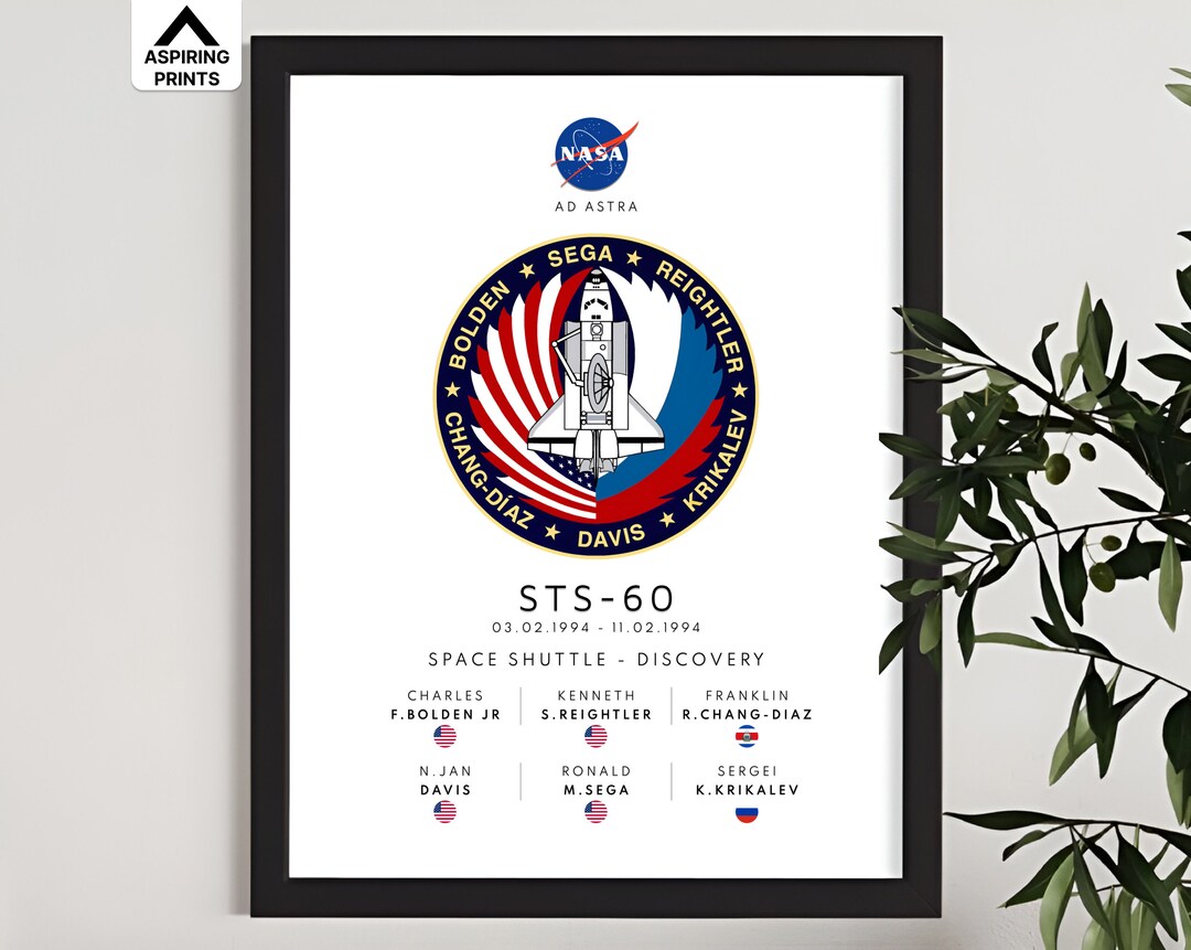 NASA Space Shuttle Poster, Space Exploration Decor, European Space ...