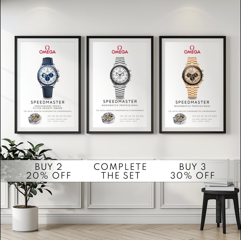Omega Speedmaster Moonwatch Poster, Speedmaster Professional, Vintage ...