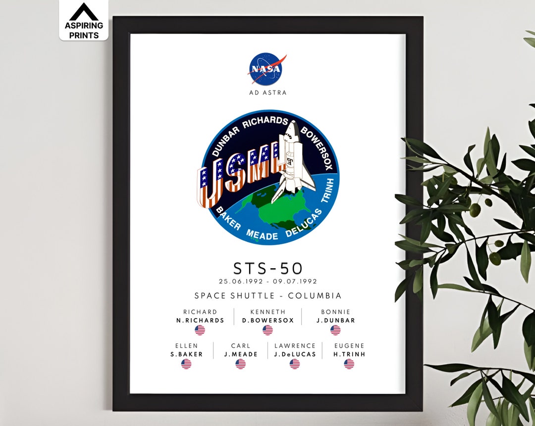 NASA Space Shuttle Poster, Space Exploration Decor, European Space ...