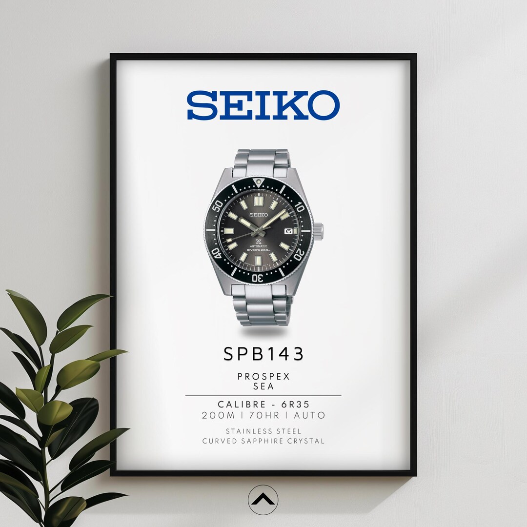 Seiko SPB143 Watch Poster, Seiko Poster Watch Print, Horology Wall Art ...