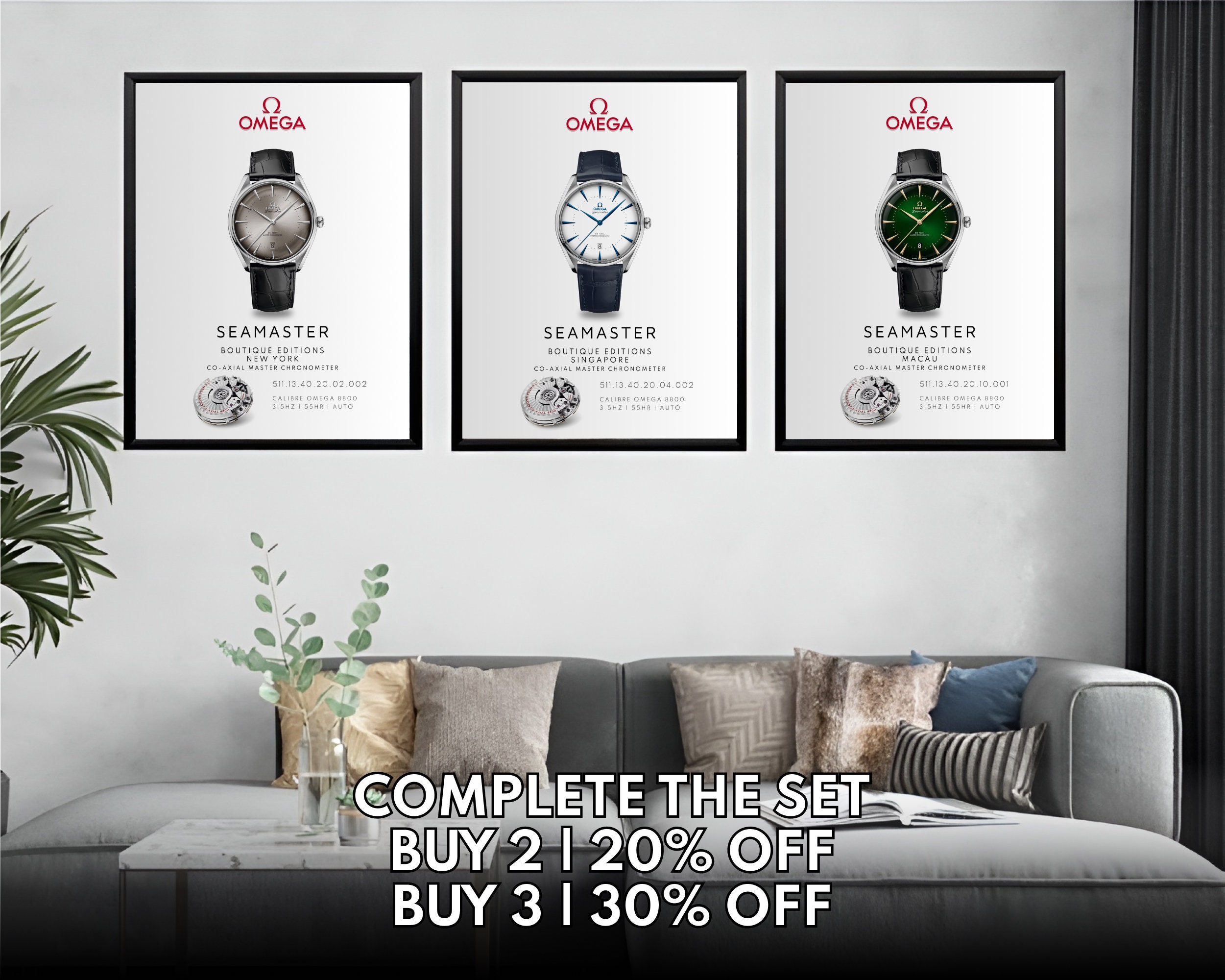 Omega Seamaster Singapore Poster, Vintage Omega Chronometer Luxury ...