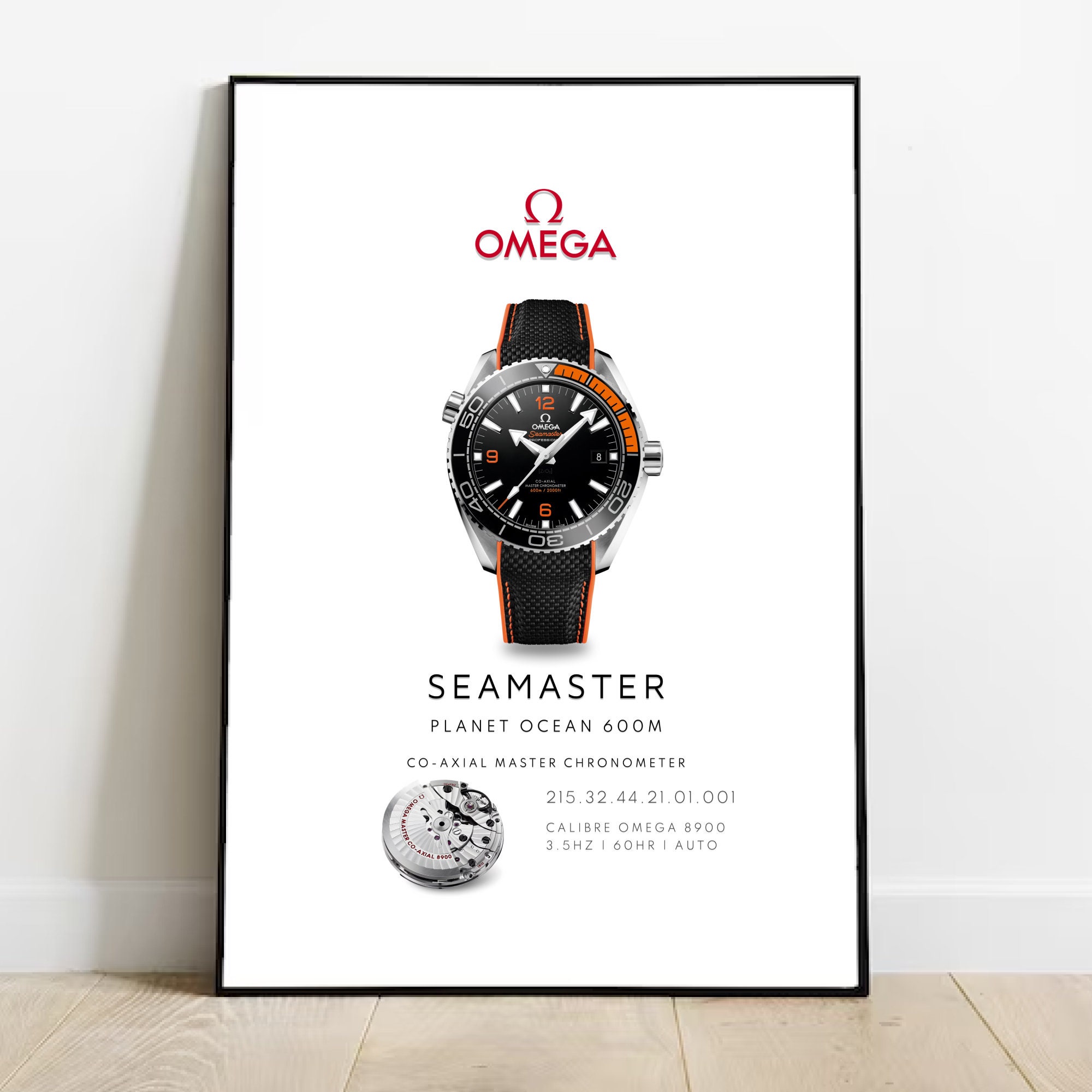 Omega Seamaster Planet Ocean Poster Art, Vintage Omega Chronometer ...