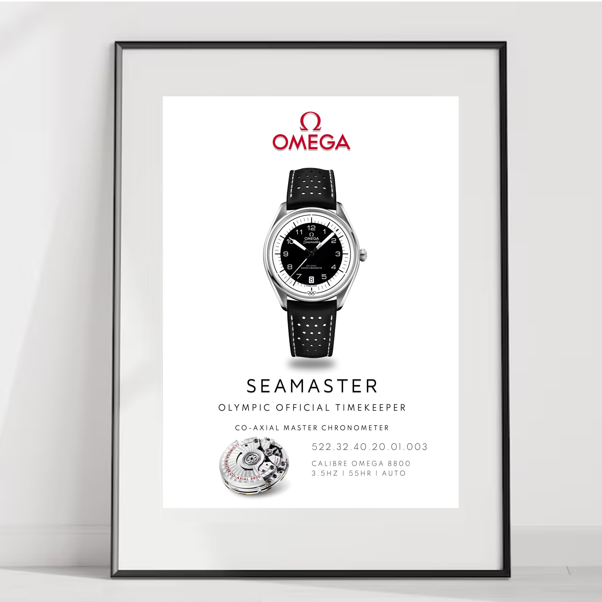 Omega Seamaster Olympic Poster, Vintage Omega Chronometer Luxury Watch ...