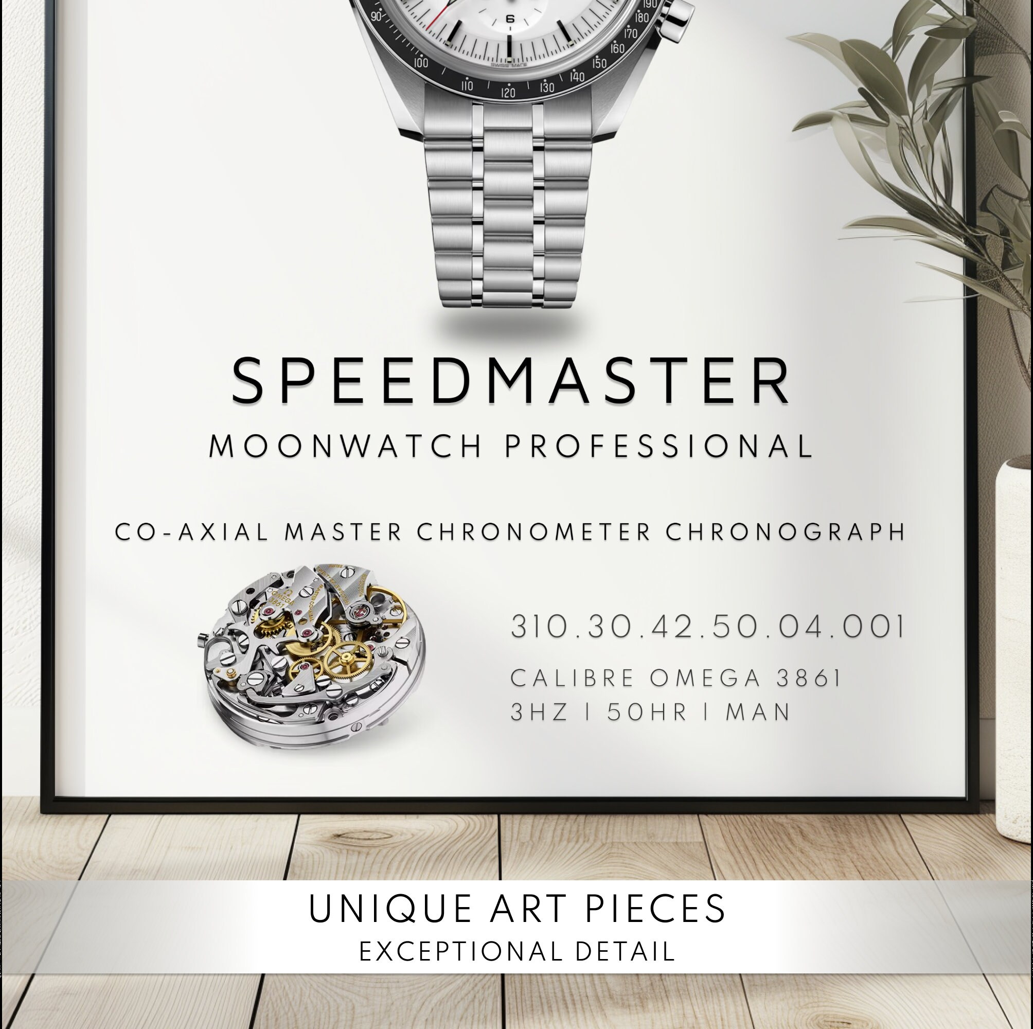 Omega Speedmaster Moonwatch Poster, Speedmaster Professional, Vintage ...