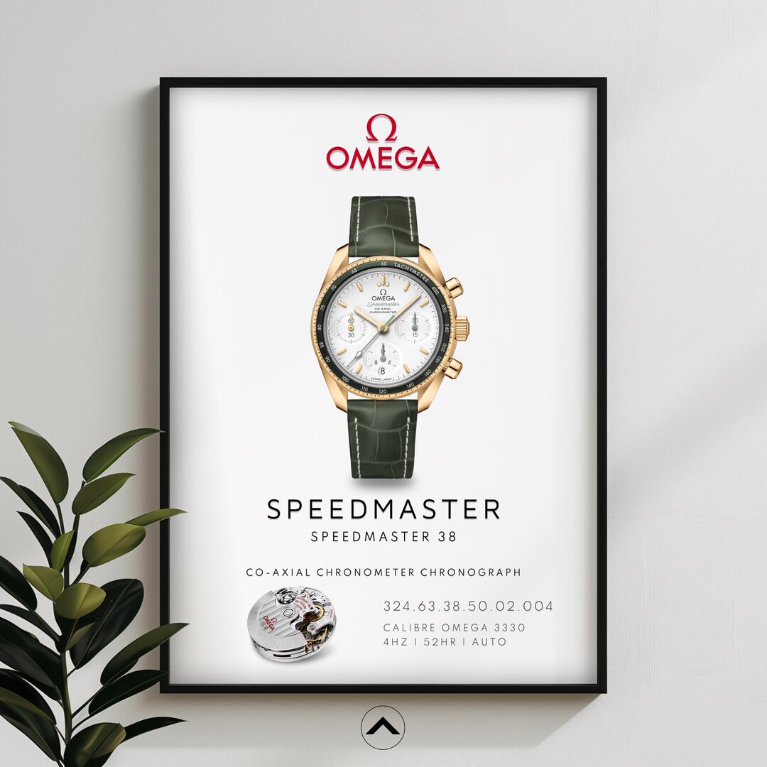 Omega Speedmaster 38 Watch Poster, Modern Omega Watch Print, Luxury ...