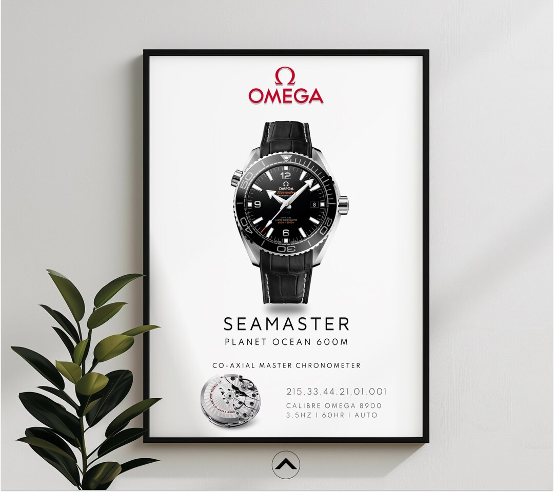 Omega Seamaster Planet Ocean Watch Poster, Omega Seamaster Luxury Watch ...