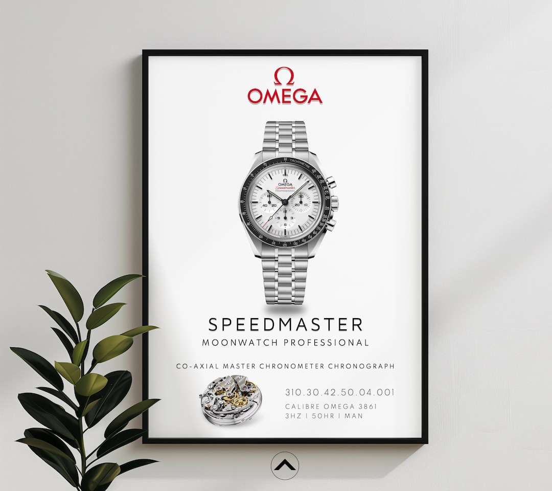 Omega Speedmaster Moonwatch Poster, Speedmaster Professional, Vintage ...