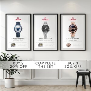 Omega Speedmaster Moonwatch Poster, Speedmaster Professional, Vintage ...