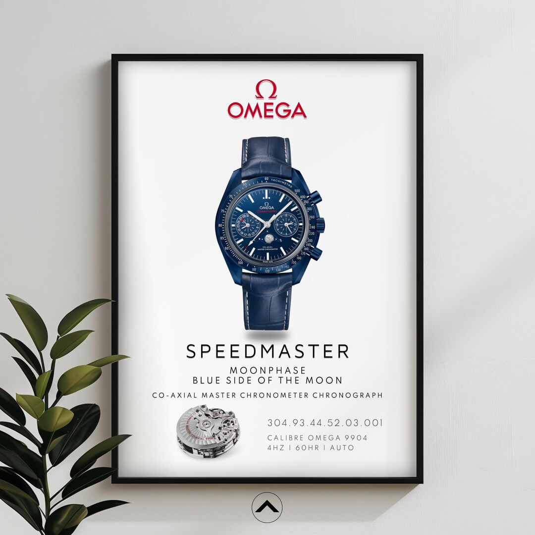Omega Speedmaster Moonphase Watch Poster, Omega Chronograph Luxury ...