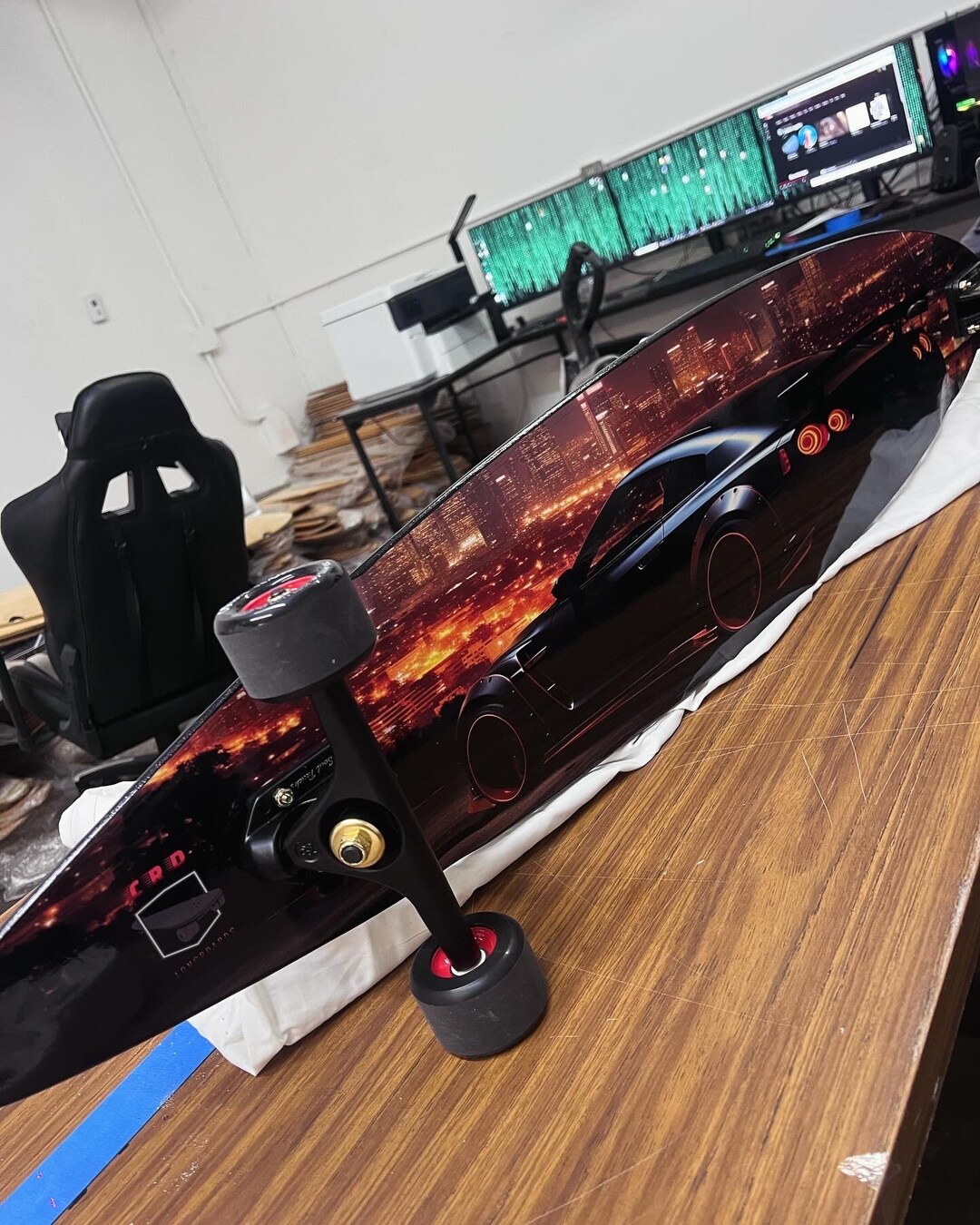 Custom Vinyl Wrapped Crazy Rad Designs GTR in LA 10 X 44 Inch Pintail ...