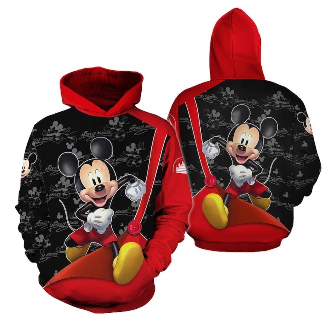 Mickey Mouse Zipper Hoodie Disney Mouse Hoodie - Etsy