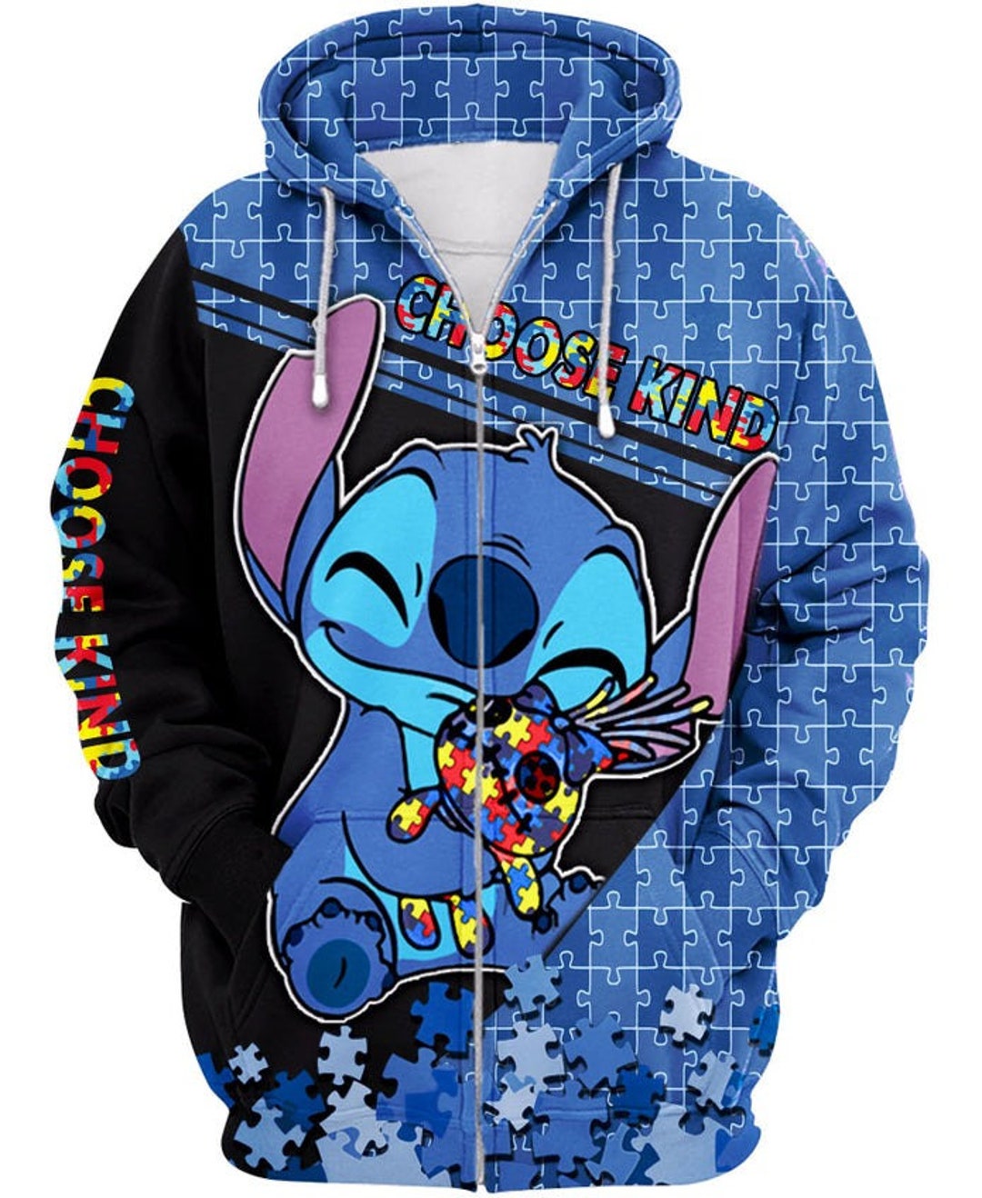 Choose Kind Stitch Zipper Hoodie Stitch Zip - Etsy
