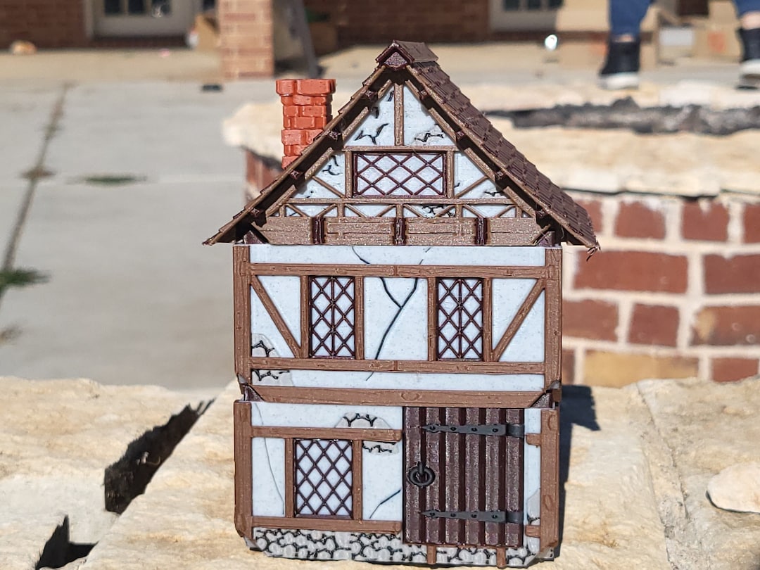 Tudor House 3D Print (colored) | Dnd Terrain | Dnd Village | Tabletop ...