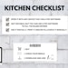 Printable Kitchen Checklist for Home Inventory, Moving Checklist, List ...