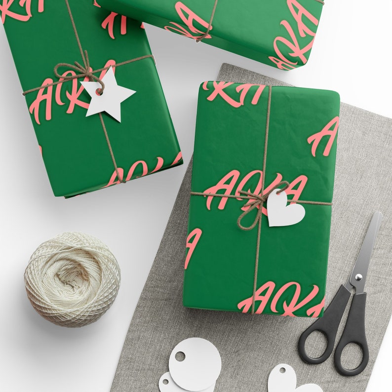 Alpha Kappa Alpha Sorority Inspired Wrapping Papers AKA 1908 Gift Wrap ...
