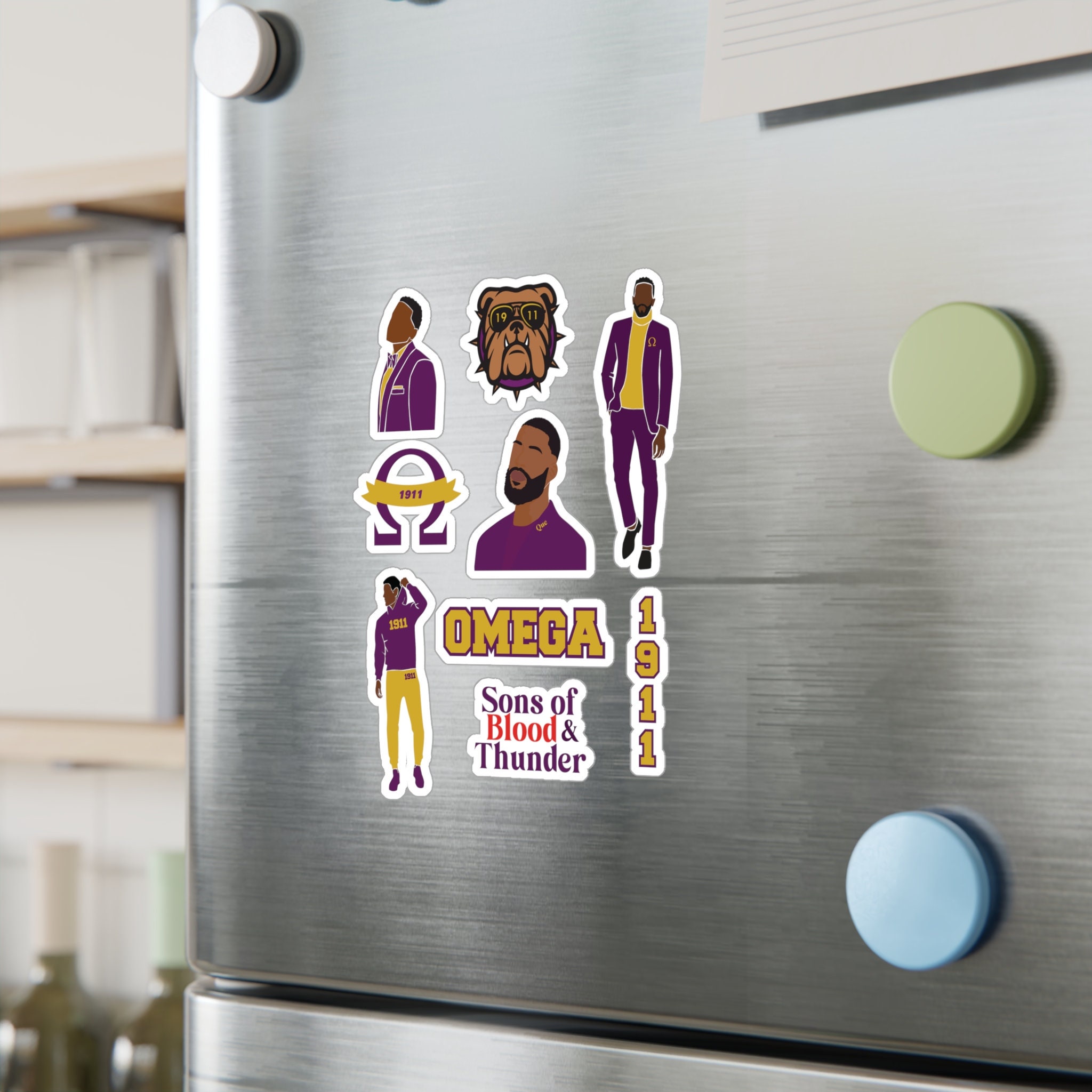 Omega Psi Phi Fraternity Inc Inspired Kiss Cut Vinyl Decals Omegas
