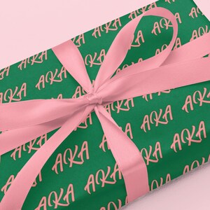Alpha Kappa Alpha Sorority Inspired Wrapping Papers AKA 1908 Gift Wrap ...