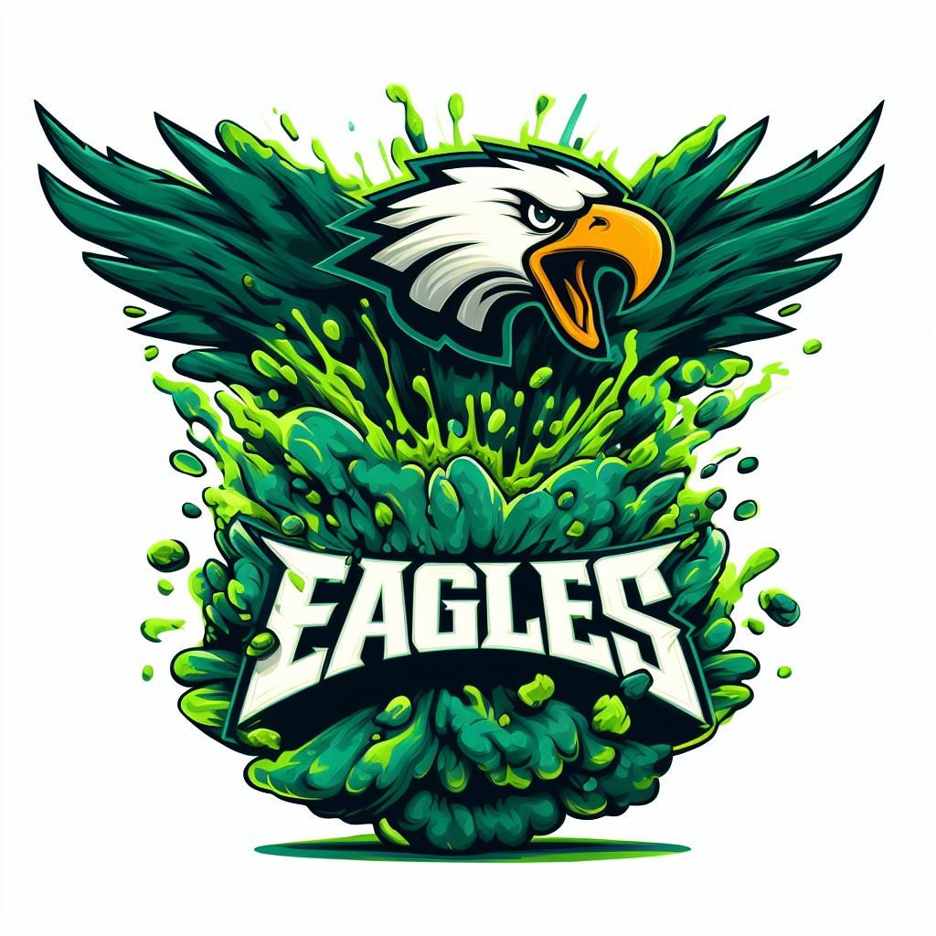 Philadelphia Eagles Splash Print - Etsy