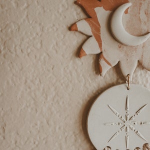 Astra | Celestial Clay Wall Hanging | Sun Moon & Star Wall Decor ...