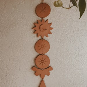 Astra | Celestial Clay Wall Hanging | Sun Moon & Star Wall Decor ...