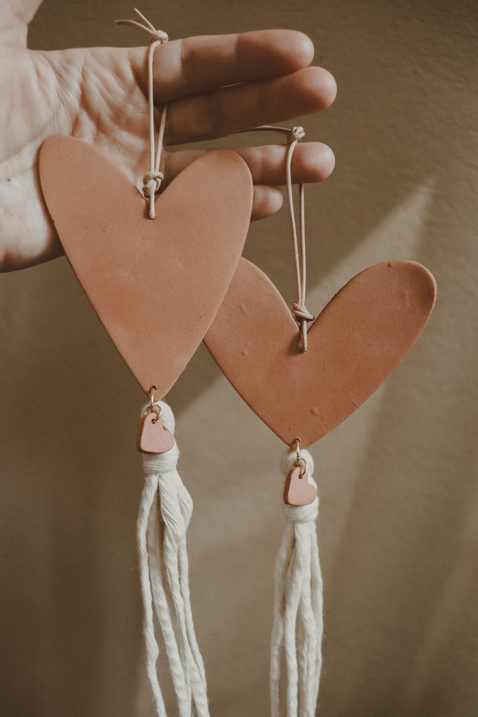 Valentines/love Day Inspired Heart Clay Wall Hanging Galentines Gift ...