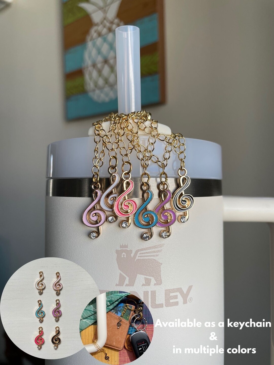 Music Note Charm Stanley Cup Charm Bottle Charm Yeti Owala Gift Music ...