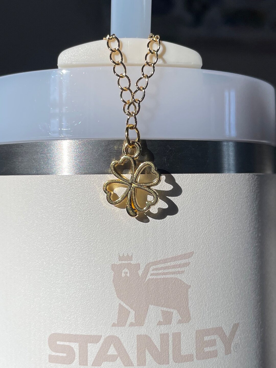 Shamrock Water Bottle Charm: Lucky Irish Stanley Cup Accessory - Etsy