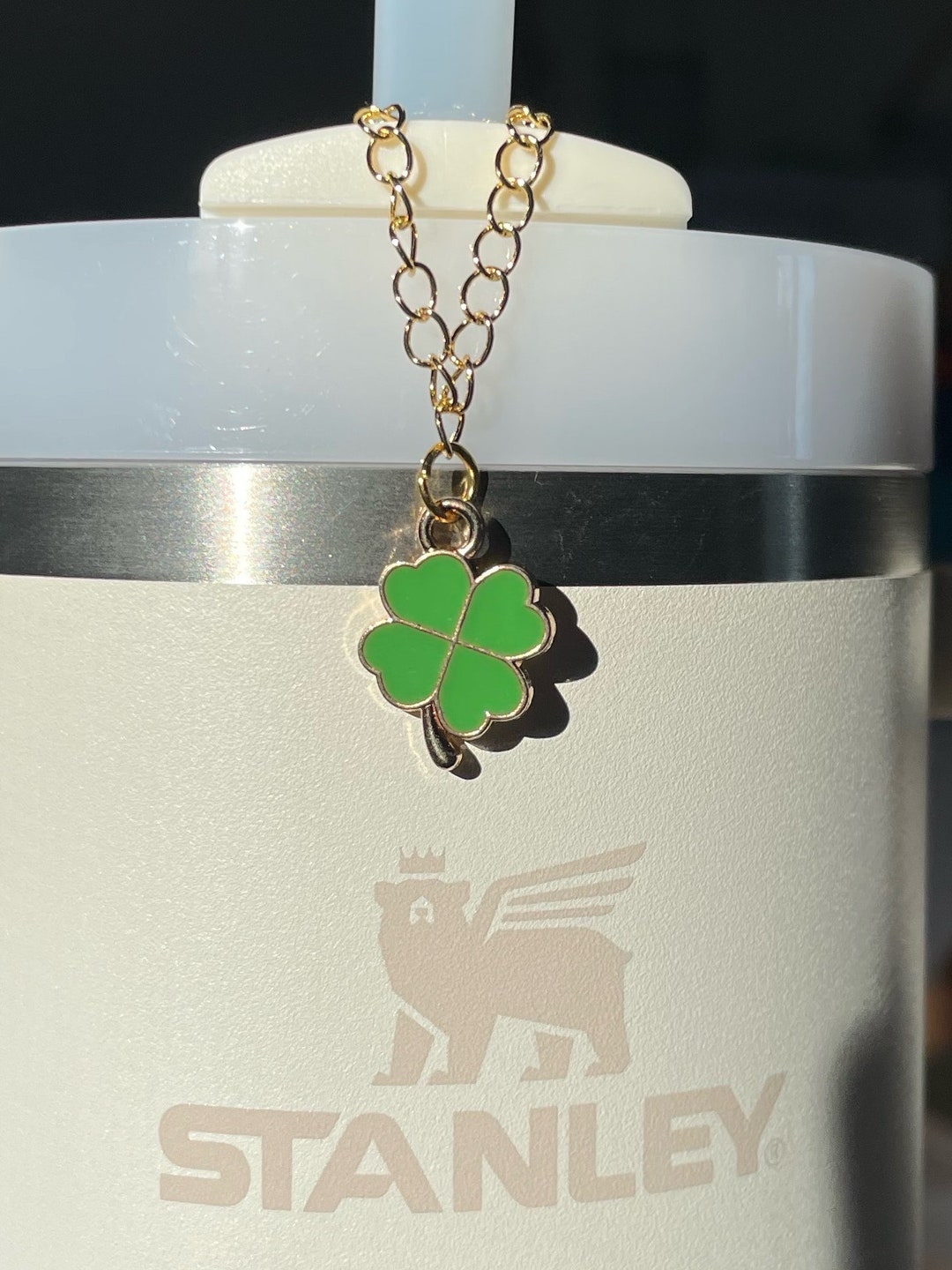 Shamrock Water Bottle Charm: Lucky Irish Stanley Cup Accessory - Etsy