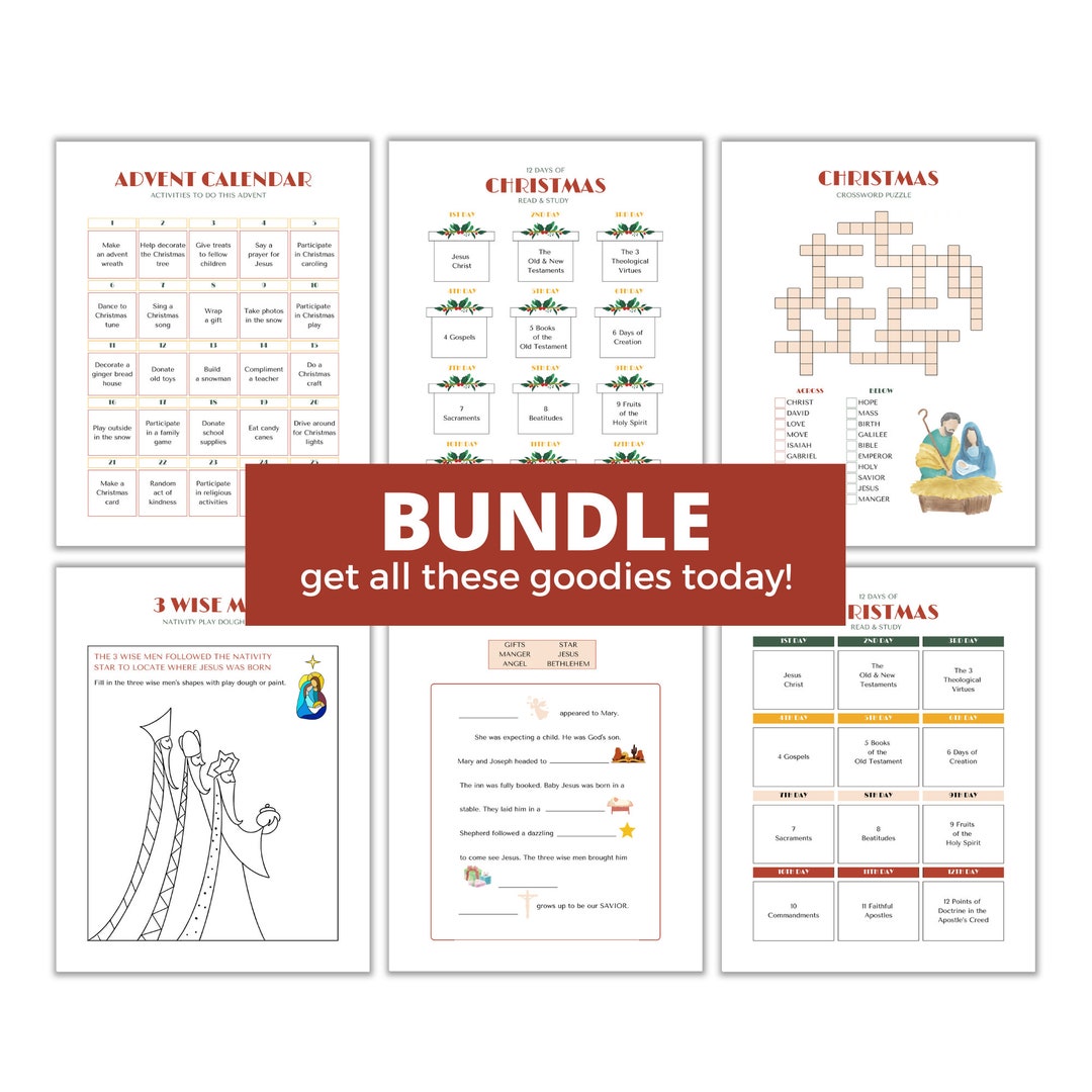 Religious Christmas Activity Pack Printable, Christian Christmas ...